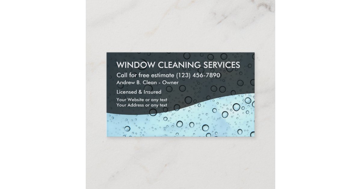 Window Cleaning Service Business Card | Zazzle