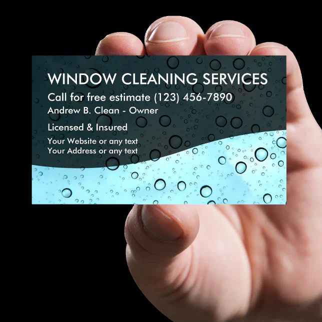 Window Cleaning Service Business Card | Zazzle