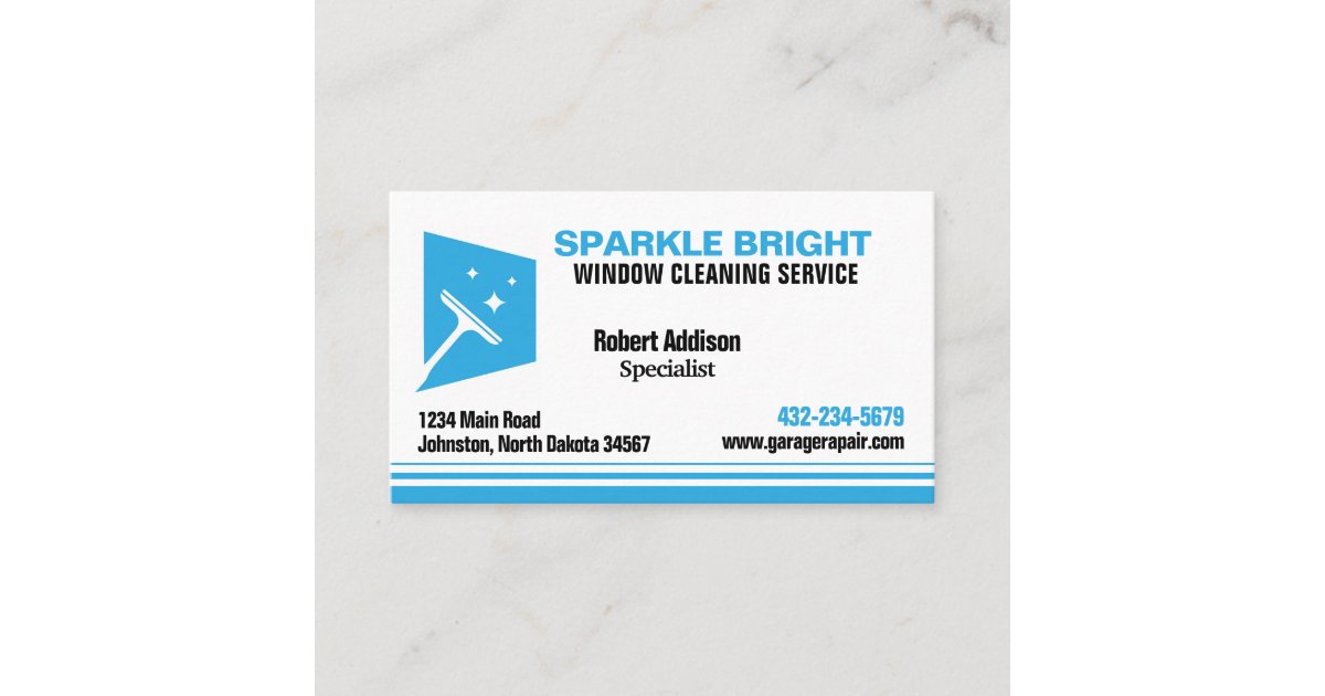 Window Cleaning Service Business Card | Zazzle