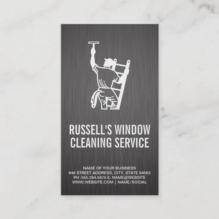 Window Cleaning Service Business Card | Zazzle