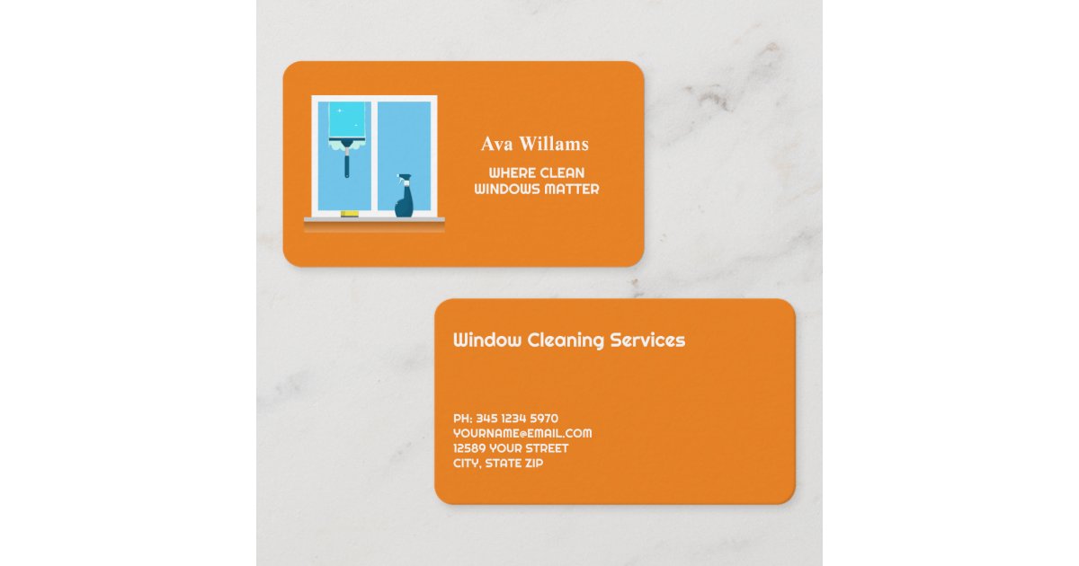 Window Cleaning Services Business Card | Zazzle