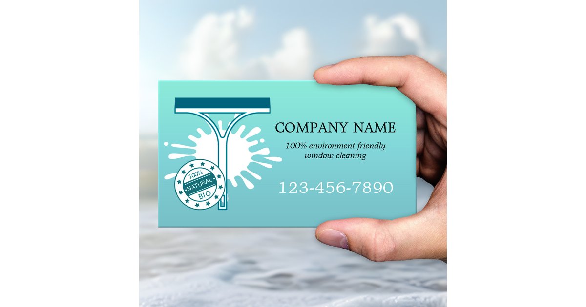 Window Cleaning Services Business Card | Zazzle