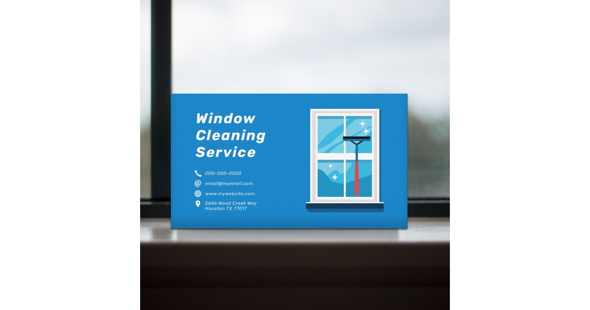 Window Cleaning Services Business Card | Zazzle