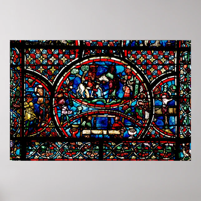 Window depicting the Good Samaritan Poster | Zazzle