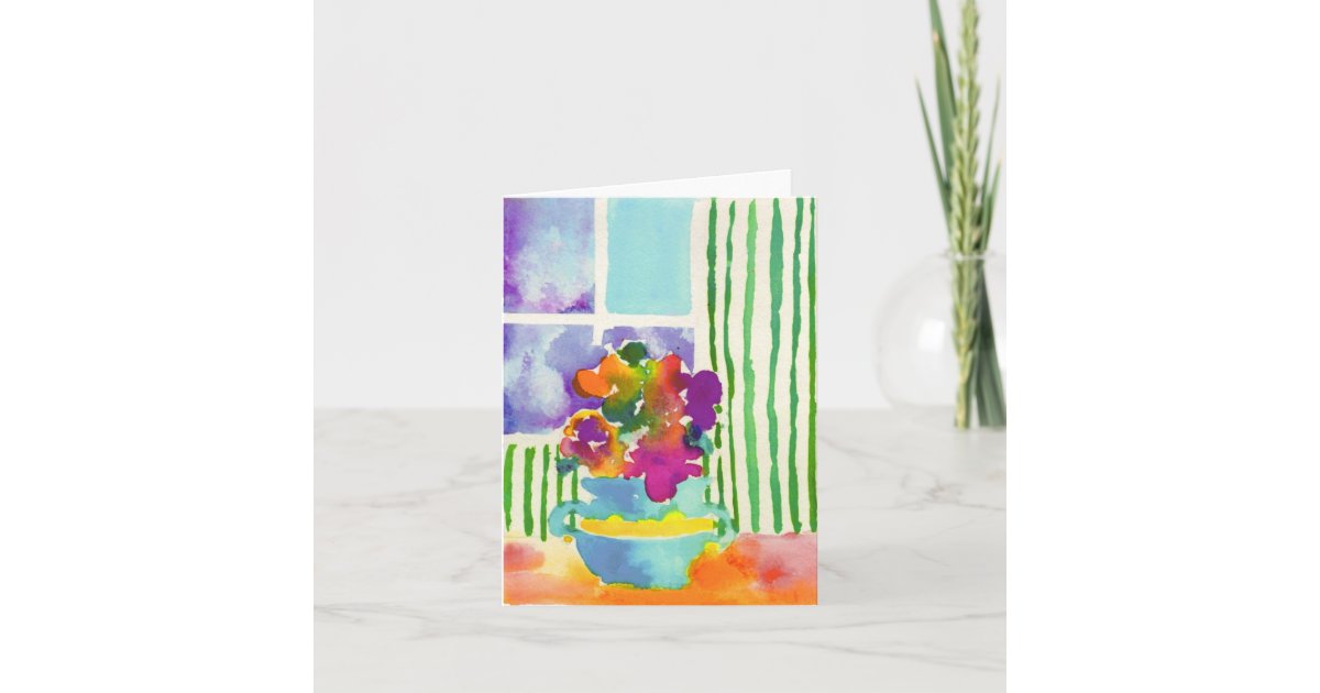 Window Flowers by Jessie Abrams, Age 11 Card | Zazzle