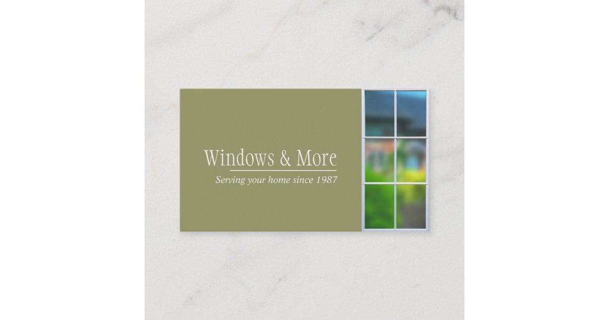 Window Replacement Installer Company Business Card | Zazzle