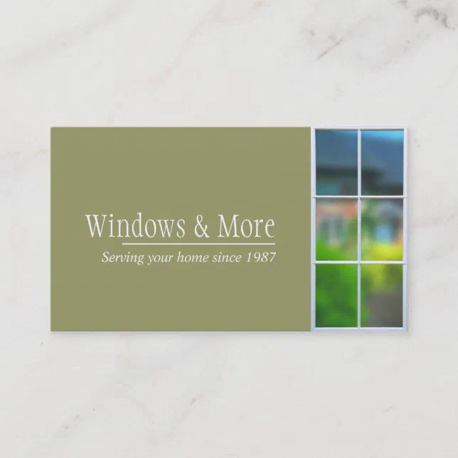 Window Replacement Installer Company Business Card | Zazzle