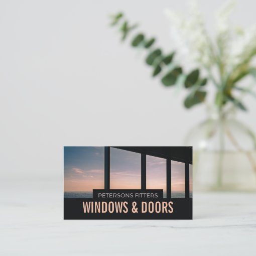 Window Scene, Window & Door Fitter Company Business Card | Zazzle