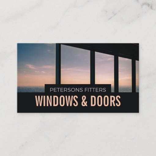 Window Scene, Window & Door Fitter Company Business Card | Zazzle