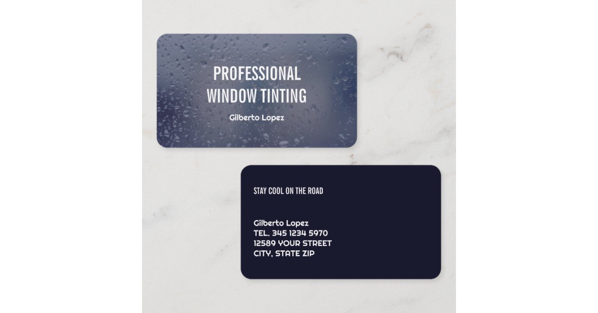 Window Tinting Business Card | Zazzle