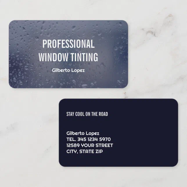 Window Tinting Business Card | Zazzle