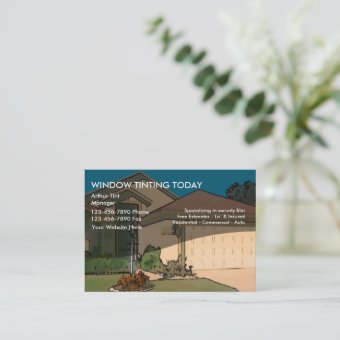 Window Tinting Business Cards | Zazzle