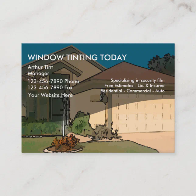 Window Tinting Business Cards | Zazzle