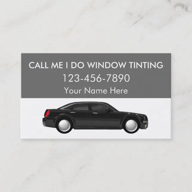 Window Tinting Business Cards | Zazzle