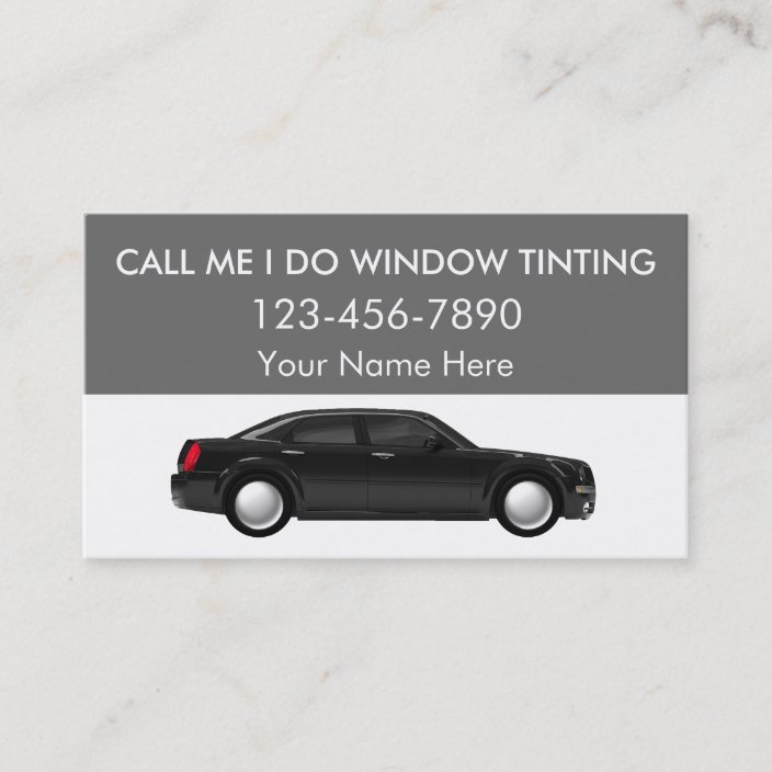 Window Tinting Business Cards | Zazzle.com