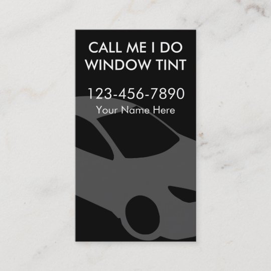 Window Tinting Business Cards | Zazzle.com