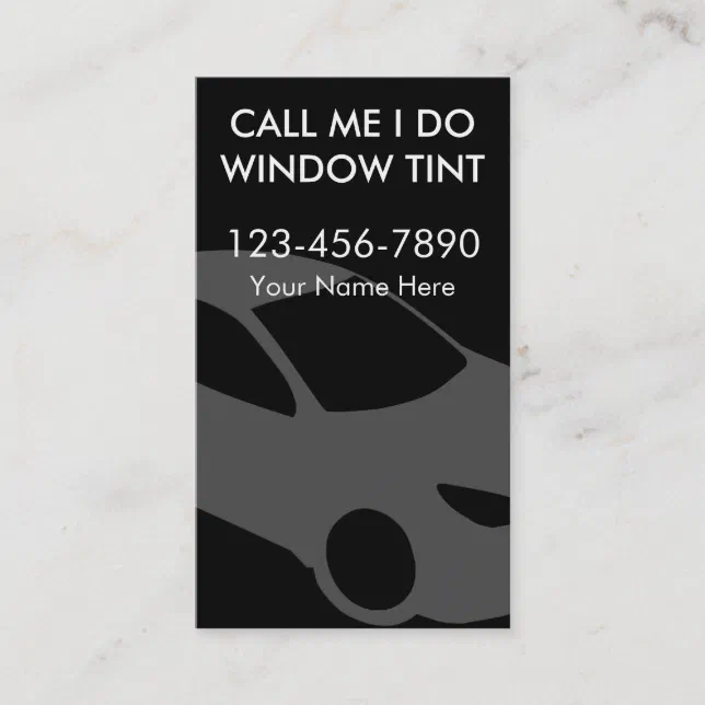 Window Tinting Business Cards | Zazzle