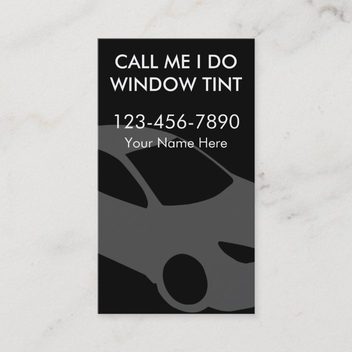 Window Tinting Business Cards | Zazzle.com