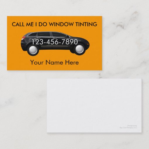 Window Tinting Business Cards | Zazzle
