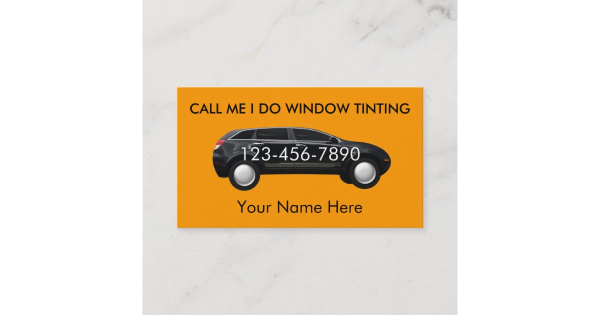 Window Tinting Business Cards | Zazzle