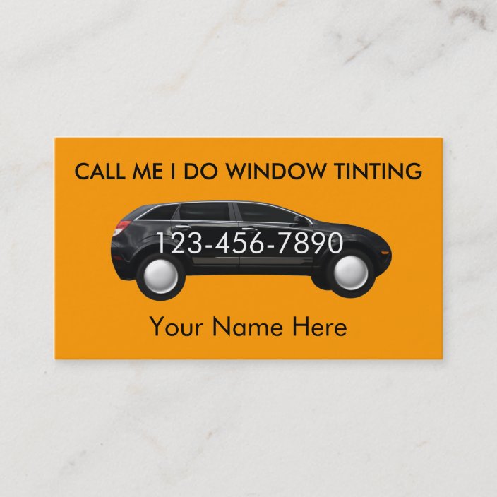 Window Tinting Business Cards | Zazzle.com