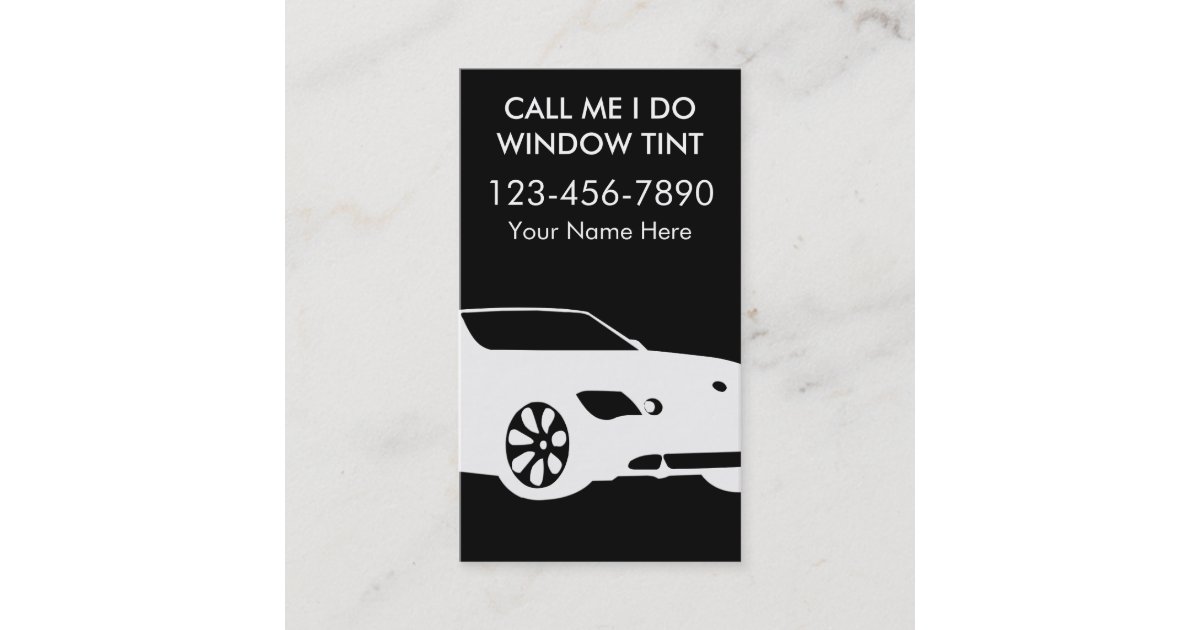 Window Tinting Business Cards | Zazzle.com