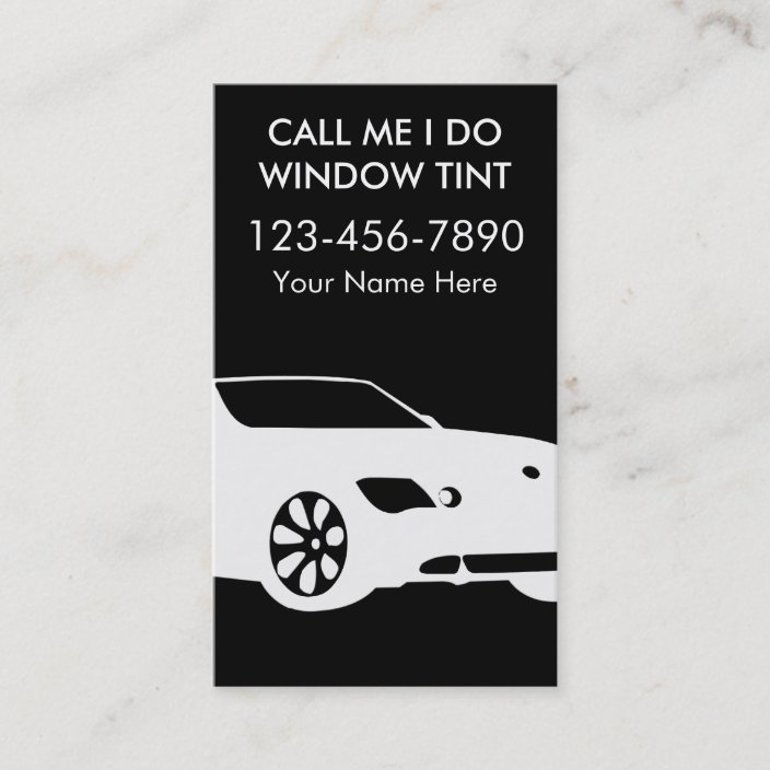 Window Tinting Business Cards | Zazzle.com