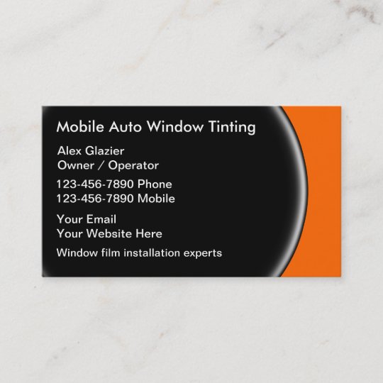 Window Tinting Business Cards | Zazzle.com
