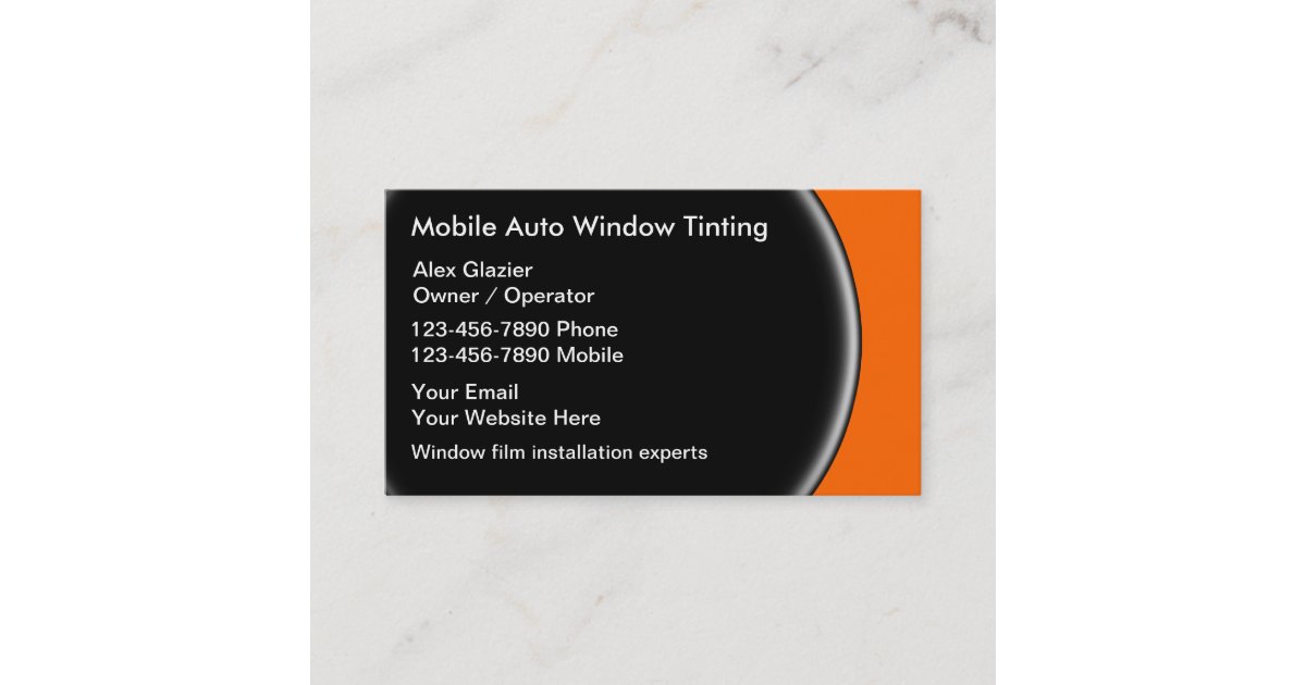 Window Tinting Business Cards | Zazzle.com