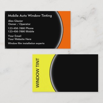 Window Tinting Business Cards | Zazzle