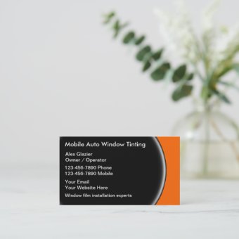 Window Tinting Business Cards | Zazzle