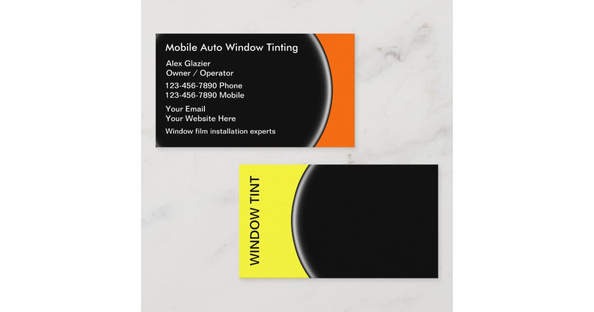 Window Tinting Business Cards | Zazzle
