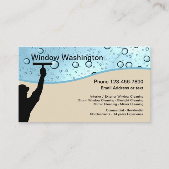 Window Washing And Cleaning Business Card | Zazzle