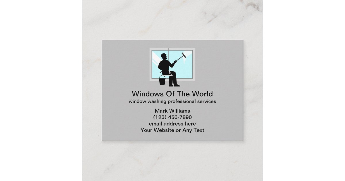 Window Washing And Pressure Cleaning Business Card | Zazzle