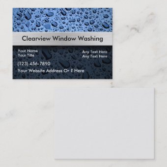 Window Washing Business Cards | Zazzle