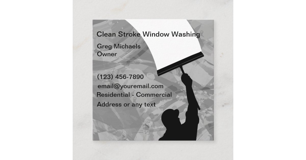 Window Washing Cleaning Business Cards | Zazzle