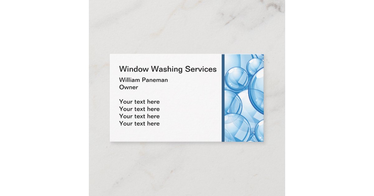 WIndow Washing Services Business Card | Zazzle