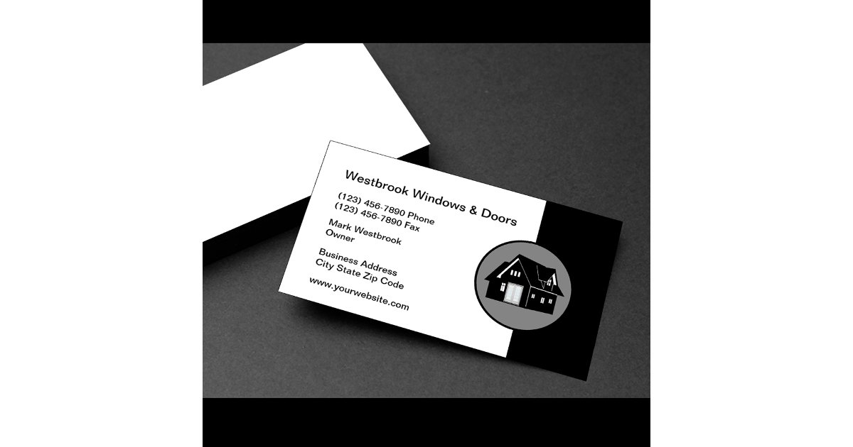 Windows And Doors Business Card Template | Zazzle