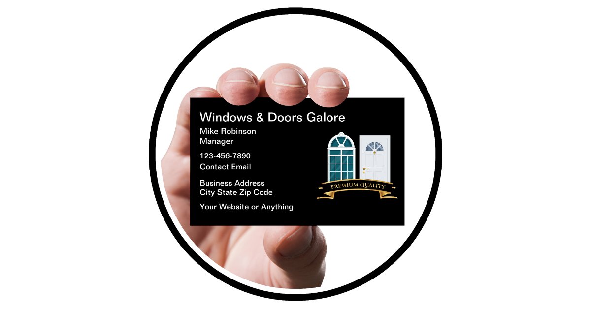 Windows And Doors Construction Business Cards | Zazzle