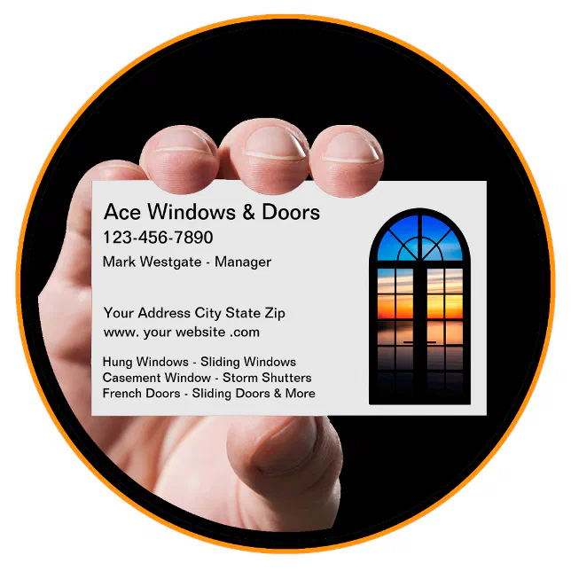 Windows And Doors Installation Business Card | Zazzle