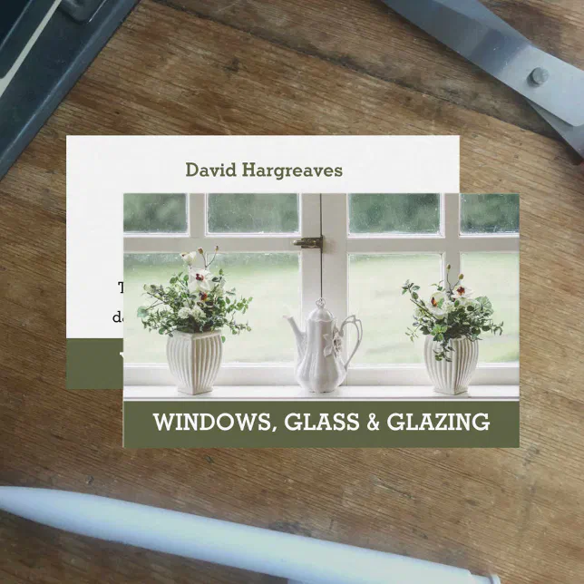 Windows and Glazing Business Card. Business Card | Zazzle