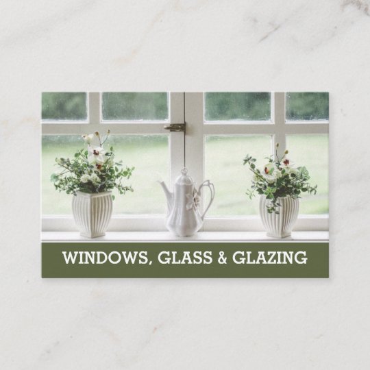 Windows and Glazing Business Card. Business Card | Zazzle.com