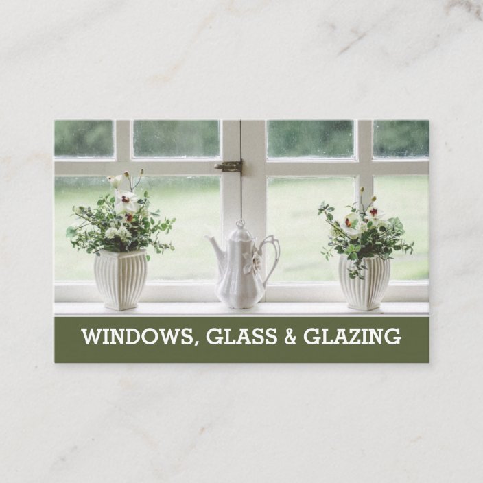 Windows and Glazing Business Card. Business Card | Zazzle.com