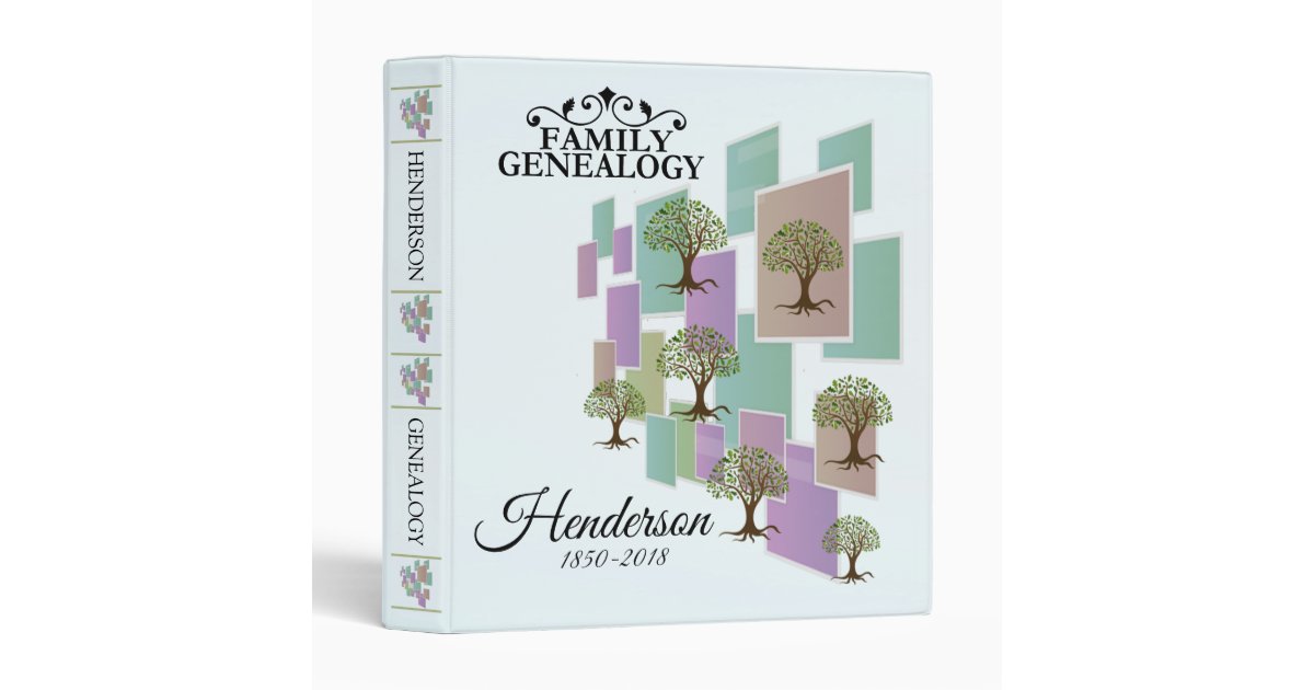 Windows Of time Family Tree Genealogy Photo Album 3 Ring Binder | Zazzle