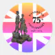 Windrush 75th Anniversary Statue Union Jack Classic Round Sticker | Zazzle