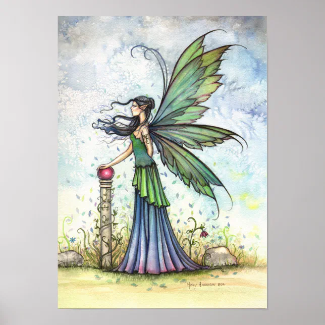 Winds of Spring Fairy Art Poster Print | Zazzle