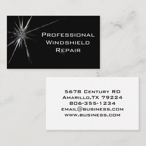 Windshield Repair Business Card | Zazzle