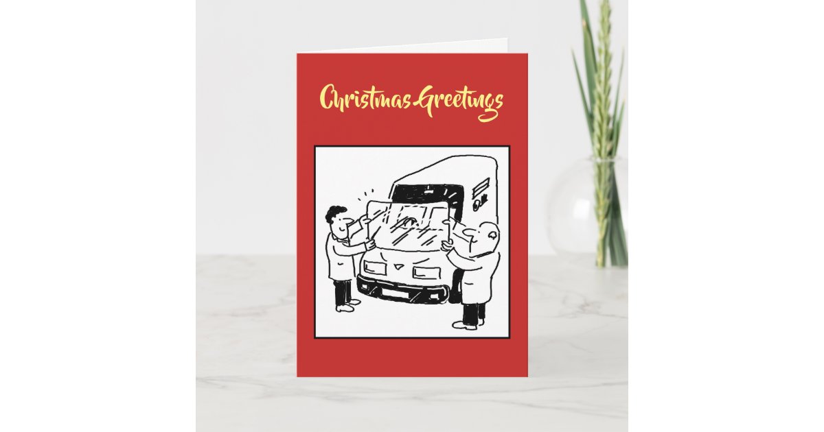 Windshield Repairs & Windscreen Replacement Holiday Card | Zazzle