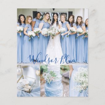 Windsor Blue Wedding colors Palette Card 2023 | Zazzle