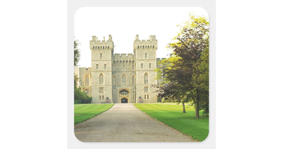 Windsor Castle Square Sticker | Zazzle